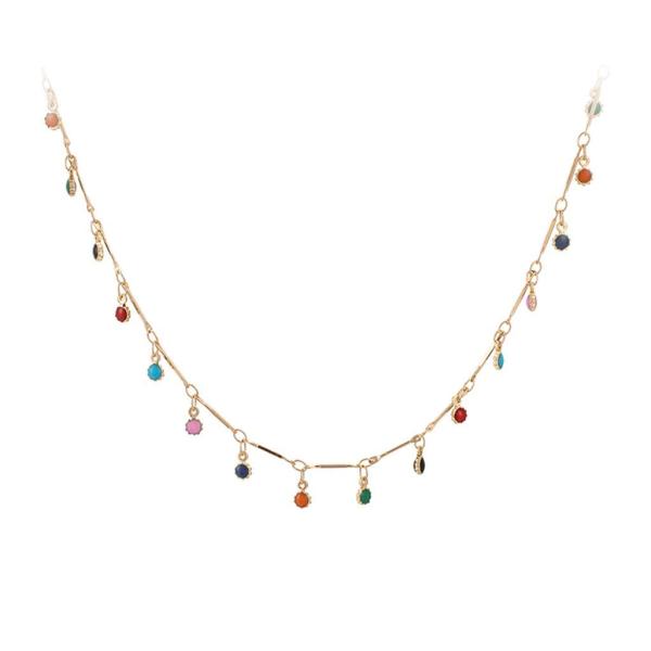 商品名:  Initial Necklaces for Women Trendy Color Layer Ball Candy Color Small Necklace Necklace Single Tassel Necklace Nec...