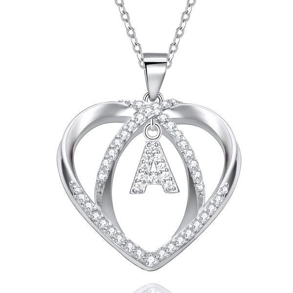 商品名: ITS4YEO 925スターリングシルバー インフィニティハートペンダント イニシャルネックレス シルバーネックレス ジルコンペンダントネックレス 女性用 ジュエリーギフト 女性 妻 女の子 彼女のバレンタインギフト, Cross...