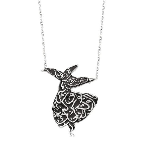 商品名:  925 Sterling Silver Whirling Dervish Necklace, Mawlana Rumi Sufism Silver Pendantブランド: Generic商品番号: 色: Silver素材: S...