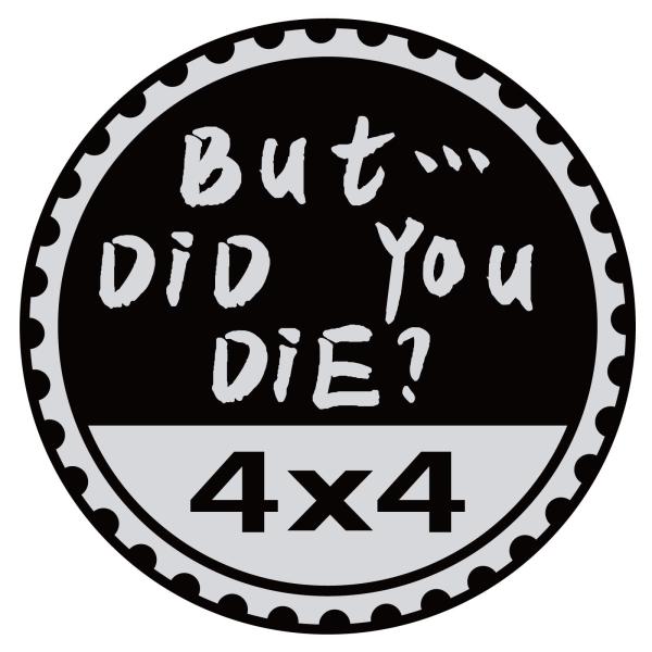 商品名:  But Did You Die Badge Rated Car Emblem, 4 x 4 Metal Automotive Badge 3D Metal Car Badges Round Emblem Decals Car B...