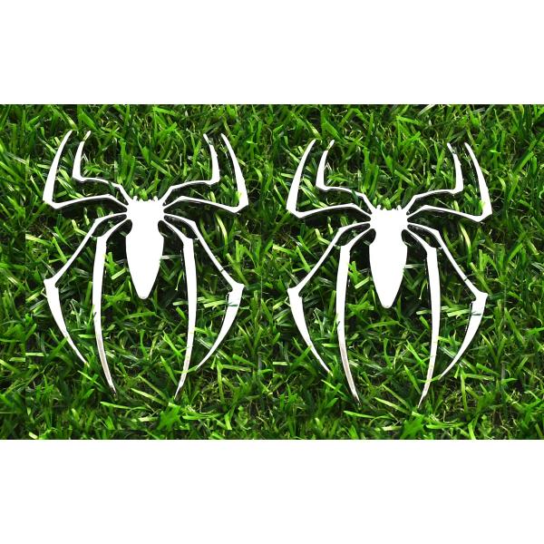 商品名:  2Pcs Spider Emblems 3D Logo Metal Spider Badge Sticker Car Decal Compatible with Can Am Spyder, Universal Vehicle,...