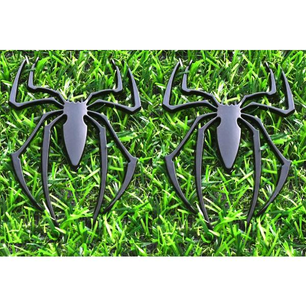 商品名:  2Pcs Spider Emblems 3D Logo Metal Spider Badge Sticker Car Decal Compatible with Can Am Spyder, Universal Vehicle,...