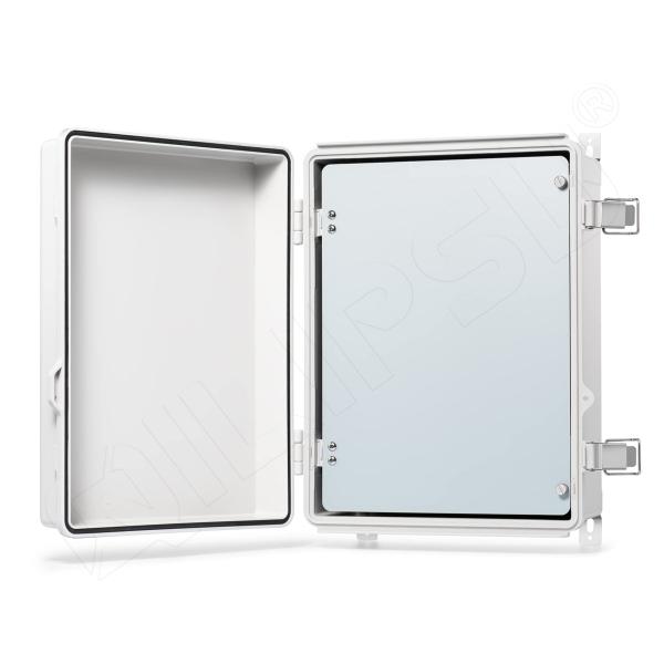 商品名: QILIPSU 防水屋外ジャンクションボックス インナードア付き IP67 ABSプラスチック電気エンクロージャ 取り付けプレート付き ウォールブラケット 耐候ヒンジドア プロジェクト用 (14.6インチ×10.6インチ×5.9イ...