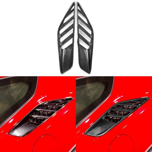 商品名: NVCNX リアル3K硬質カーボンファイバーリアフェンダーサイドボディエアベントアウトレットモールディングカバートリムカー外装アクセサリー シボレーコルベット C7 Z06 2014 2015 2016 2017 2018 201...