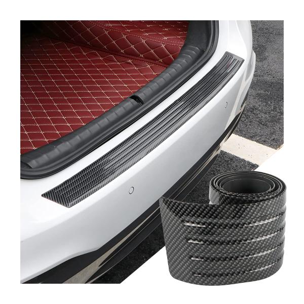 商品名:  Moioee Car Rear Bumper Protector Guard, Carbon Fiber Anti-Scratch Trunk Door Sill Protection Strip, Self-Adhesive ...