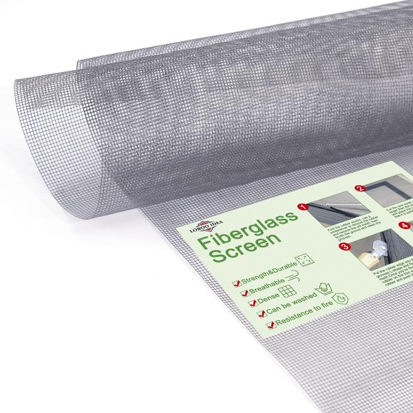 商品名:  Window Screen Mesh, Loboo Idea Fiberglass Screen Replacement Mesh Grey, Warehouse Fiberglass Window and Door Scree...