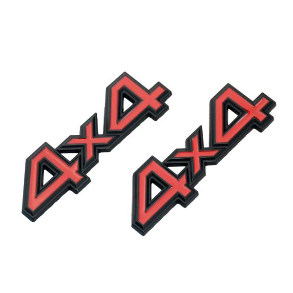 商品名:  2X Universal 4x4 Emblem 3D Metal Badge Logo for Car/Truck/SUV/Pickup Side Door Fender Rear Liftgate (Red Black)ブラン...
