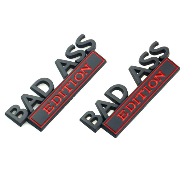 商品名:  2X Universal Bad Ass Edition Emblem 3D Metal Badge Logo for Car/Truck/SUV/Pickup Side Door Fender Rear Liftgate (B...