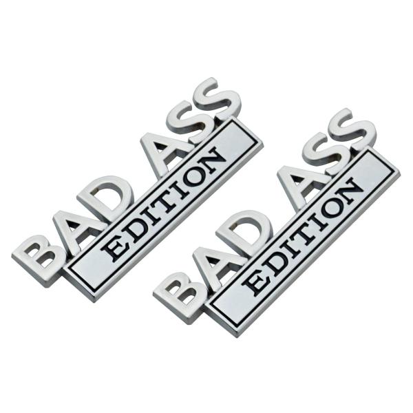 商品名:  2X Universal Bad Ass Edition Emblem 3D Metal Badge Logo for Car/Truck/SUV/Pickup Side Door Fender Rear Liftgate (C...