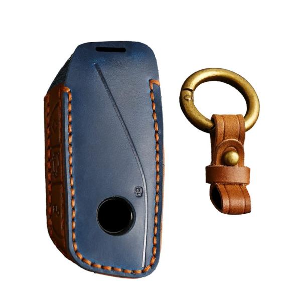 商品名:  KUNIO Car Key Fob Cover Fit for BMW Energy I7 X7 7 Series Ix Key Protective Cover Keychain Leather Key Holder 4 Bu...