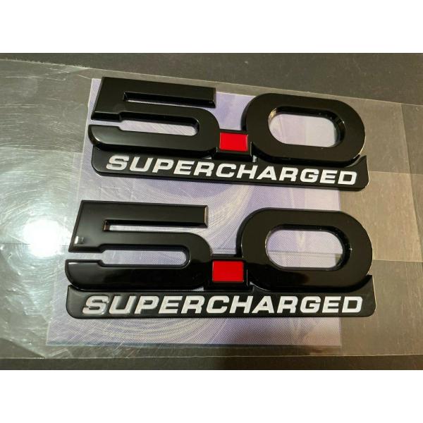 商品名:  2Pack 5.0 Supercharged Emblem 3D Metal Fender Badge Decals Sticker Replacement for 2015-2020 Mustang (Black White)...