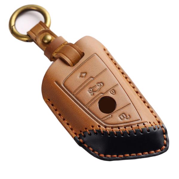 商品名:  Hontumax for BMW Key Fob Cover Protective Leather Case with Keychain fits for 2021 2022 2023 1 3 5 Series X3 X5 Ke...