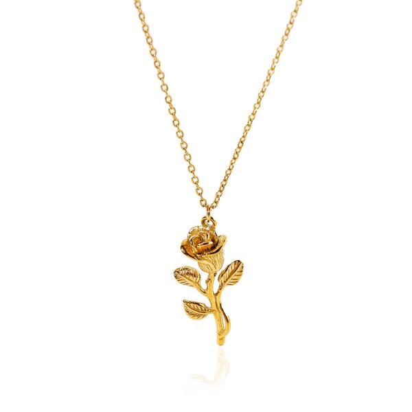 商品名: CANDYFANCY ペンダントネックレス 女性用 キュービックジルコニア ステンレススチール 18K 金メッキ ネックレス トレンディなハート 蝶 花, 宝石なし CANDYFANCY Flower Pendant neckla...