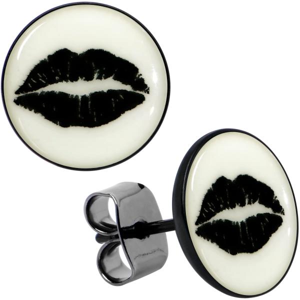 商品名:  Body Candy 20G Stainless Steel Lipstick Kiss Mark Glow In The Dark Pierced Stud Earrings Set for Women Menブランド: Bo...
