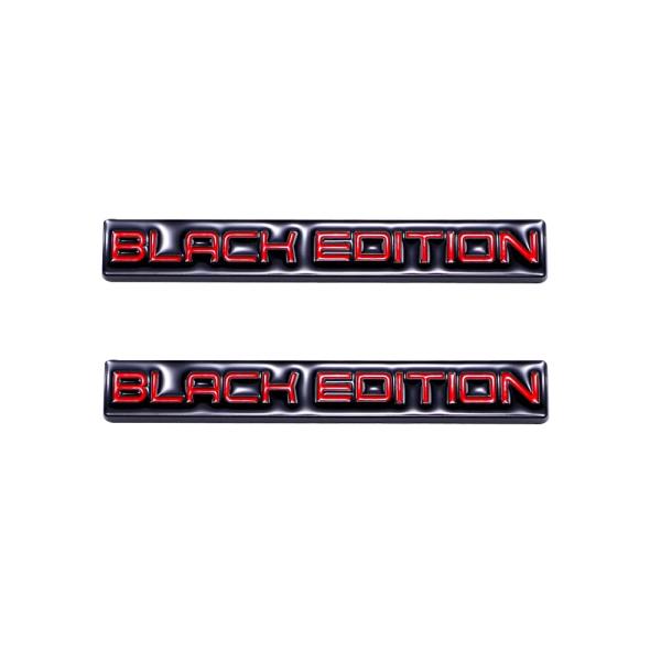 商品名:  2Pcs Black Edition Emblem Car Trunk Motorcycle Motif Rear Badge Decal Sticker Universal 3D Metal Badge Sticker for...