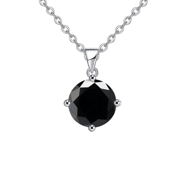 商品名: Paris Jewelry 18K ホワイトゴールド 1カラット 人工ブラックサファイア ラウンドスタッドピアス 18インチ, ホワイトゴールドメッキ。, 人工ブラックサファイア CZ Paris Jewelry 18K Whit...