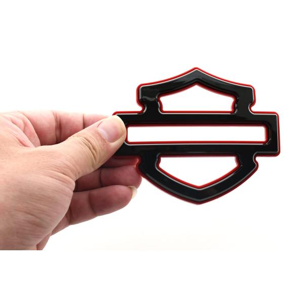 商品名:  1pc New Custom Badges Double Layer Emblems Replacement for Harley CVO Custom Tank Emblems (Black Red)ブランド: DUNSBY高...