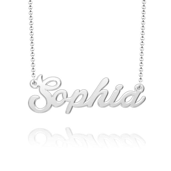 商品名: CaJoYo ネームネックレス パーソナライズネームプレート ネームタグ ネックレス ステンレススチール シルバー/ゴールド/ローズゴールドメッキ, ステンレス鋼, 宝石なし CaJoYo Sophia Name Necklace...