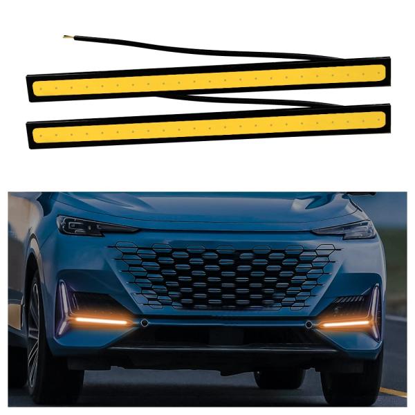 商品名:  2PCS 170MM A Variety of Colours DRL LED Strip Lights for Car,COB LED Hood Light,Daytime Running Lights,Fog Lights,...