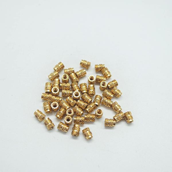 商品名:  Yanecty M2.5x6x4.5mm Brass Knurled Nut Thread, Internal Thread External Knurled Heat Setting Insert Copper Nut, Kn...