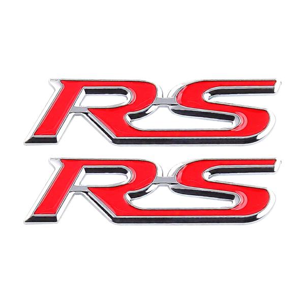 商品名:  2Pcs RS Emblems 3D Emblem Racing Sport Car Truck Door Body Side Fender Rear Trunk Adhesive Emblem for Auto Sport D...