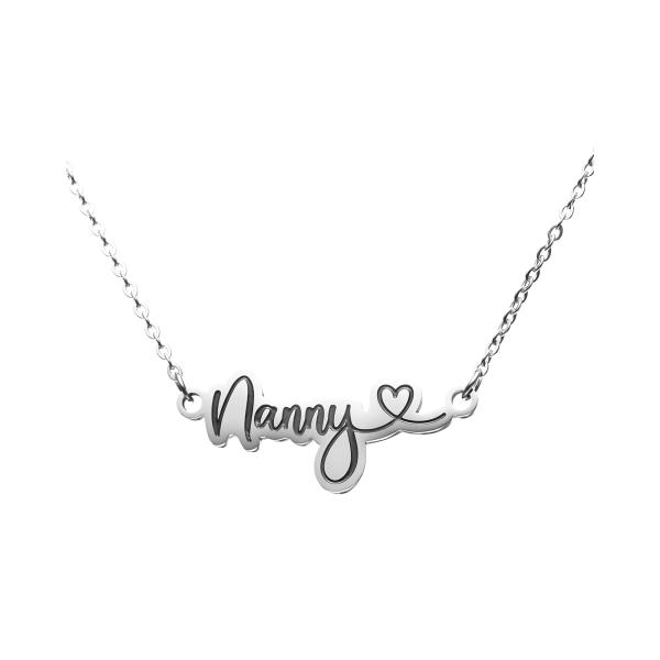 商品名: seensea バーネームネックレス ママ グラムドマ グラミー ナニー ジジ シスターズ 婚約者刻印 名前ネックレス 母の日のギフト 誕生日プレゼントに 女性用, ステンレス鋼, 宝石なし seensea Nanny Bar N...