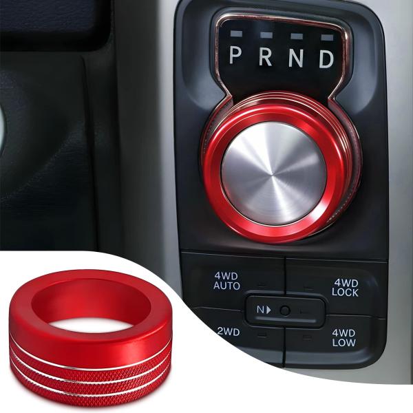 商品名: Auprite ギアシフトスイッチノブカバー Ram 2013-2017用 カーインテリア 装飾ボタンノブカバー アルミニウム合金レッド 1個 Auprite Gear Shift Switch Knob Cover for Ra...