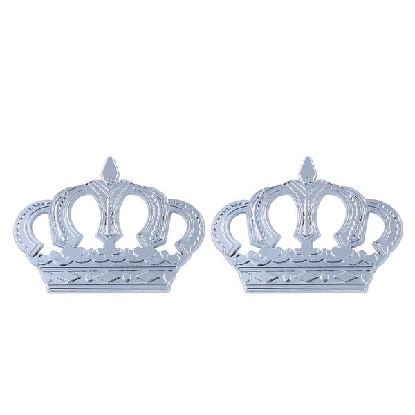 商品名:  2Pcs Crown Diamond Pattern Car Emblem Platinum Crown Emblem Badge Car Side Fender Rear Trunk Emblem Universal Exte...