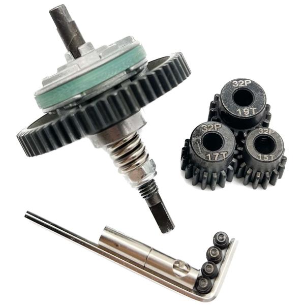 商品名: FainWan スチール 6878 ディファレンシャル ギア スリッパ クラッチ 54T 32P 平歯車 15T/17T/19T ピニオン ギアセット スラッシュ 4X4 / Stampede 4X4 / Rustle 4X4 1...