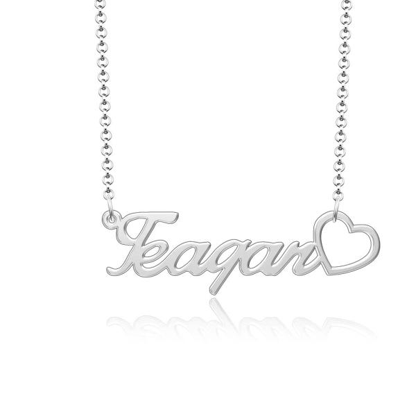 商品名:  Roy Lopez Name Necklace Personalized with Love Heart Nameplate Stainless Steel Pendant Jewelry Birthday Gift for W...