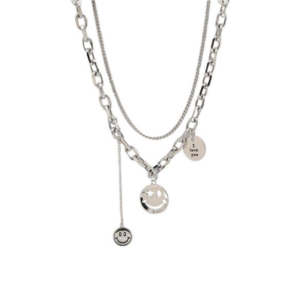 商品名: レイヤードネックレス レディース 繊細な14Kゴールドメッキ ラウンドチーズペンダントネックレス, 亜鉛, キュービックジルコニア Peiyo Silver Layered Necklaces for Women Cute Sim...