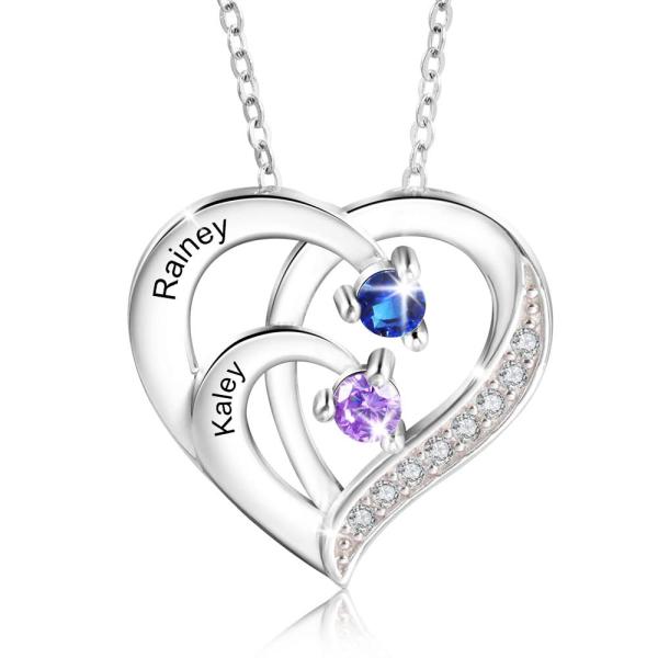 商品名:  FenFang Mothers Necklace Gifts for Mom Personalized Birthstone Necklace for Women Sterling Silver Customized Famil...