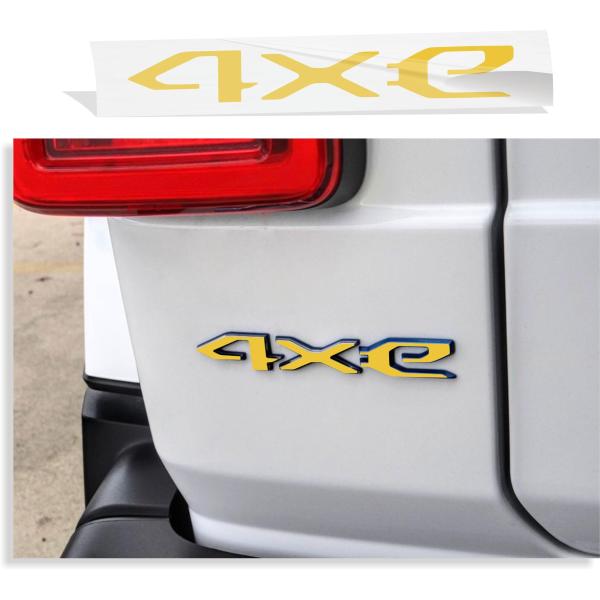 商品名: Reflective Concepts 4xe リアエンブレム オーバーレイ デカール ステッカー 2021-2024 ラングラー 4xe用 (反射レモンイエロー) Reflective Concepts 4xe Rear Emb...