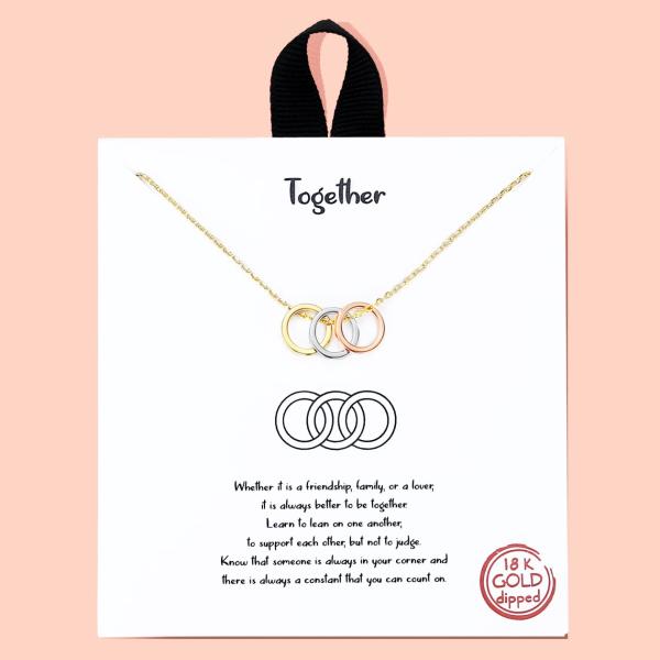 商品名: Leafael 18K ゴールドディップ ロジウムディップ ハンドメイド メッセージカード チョーカー ネックレス インスピレーション 16+2インチ, 金メッキ, 宝石なし Leafael 18K Gold Dipped Han...