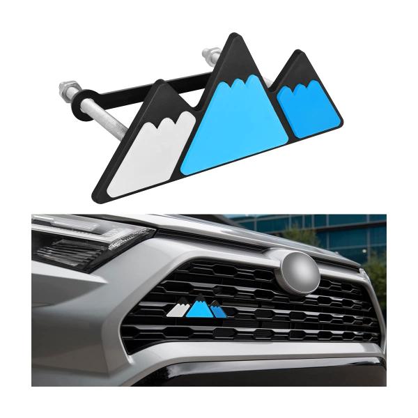 商品名: AICEL 3色グリルエンブレム 車用 3色スノーマウンテンステッカー装飾 三角形バッジデカール オートバンパー用 自動車外装アクセサリー タコマ/4ランナー/タンドラにユニバーサルフィット (ブルー) AICEL Tri-Col...