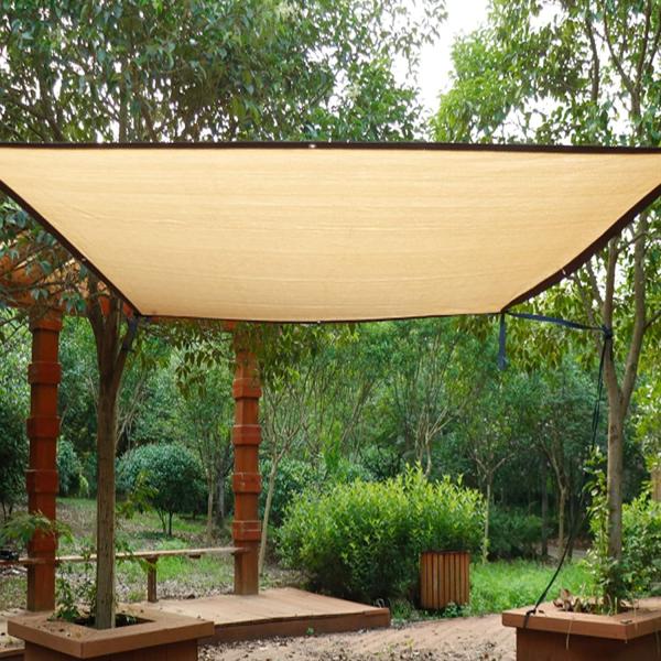 商品名:  Shade Cloth Beige Sun Shade Sail Rectangle Canopy Fabric Screen Water Permeable UV Resistant Mesh Tarp Lightweight...
