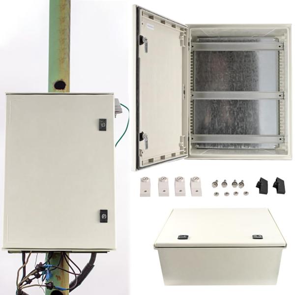 商品名: Supllueer 電気ジャンクションボックス 24インチ x 20インチ x 9インチ NEMA 電気ボックス IP66 防水 防塵 屋外/屋内 電気エンクロージャボックス 多孔質取り付けブラケット4個付き ダブルロック Sup...