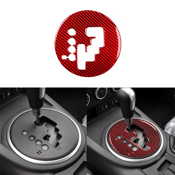商品名:  PJFUS Red Soft Carbon Fiber Center Console Gear Box Lever Transmission Panel Decal Decoration Car Interior Accesso...