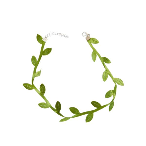 商品名:  IMIKEYA Christmas Gifts Womens Necklaces Collars for Women Green Leaf Necklace Polyester Leaf Choker Women Necklac...