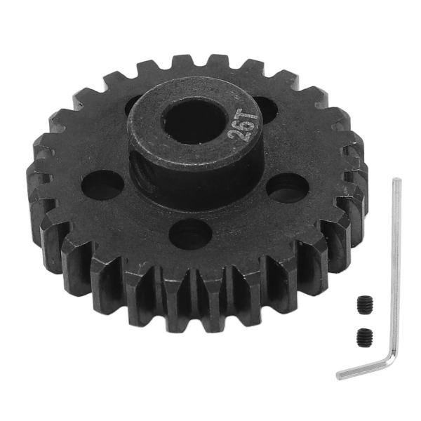 商品名:  26T RC Spool Gear, Black Steel M1 5mm Efficient Power Transmission Motor Gear with Wrench and Set Screw for 1/7 1/...