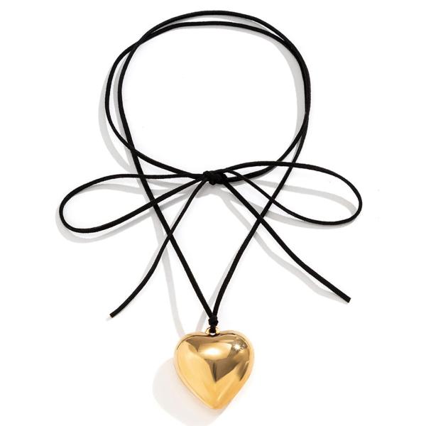 商品名: Y2K ネックレス 調節可能 太くてふくらんでいる大きなハートペンダント チョーカーネックレス レディース ティーン ガールズ 母娘ネックレス ジュエリーギフト, 亜鉛, 宝石なし Y2K Necklaces,Adjustable...