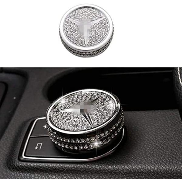商品名:  CMAOS Silver Center Control Multimedia Button Bling Crystal Emblem for, Shiny Accessories Parts Logo Sticker Badge...