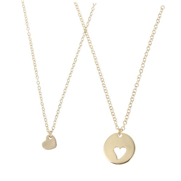 商品名:  Abaodam Peach Heart Mother and Child Necklace Puzzle Piece Necklace Mama Necklaces for Women Heart Choker Necklace...