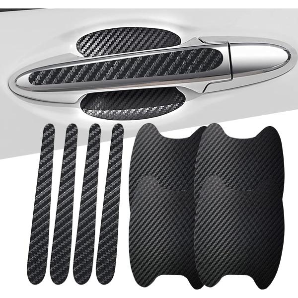 商品名:  GKmow 8 PCS Car Door Handle Scratch Protectors, 4.13" x 3.1" Carbon Fiber Car Door Handle Cover, Door Handle Cups ...