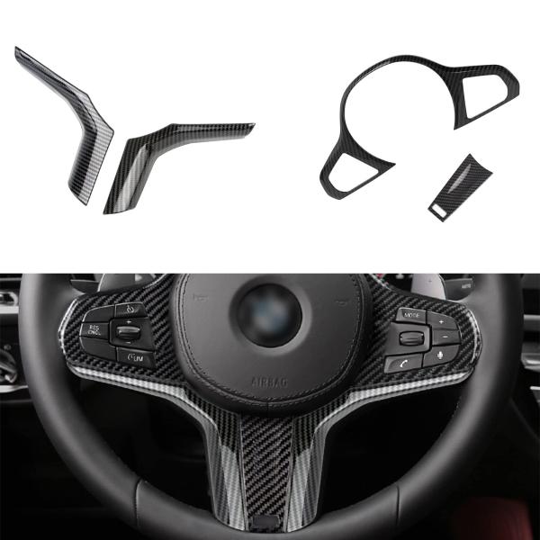 商品名:  Xotic Tech Inner Steering Frame w/Lip Cover Trim Combo Kit,Carbon Fiber Pattern,Compatible with BMW 3 4 5 7 8 Seri...
