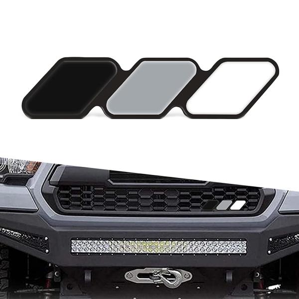 商品名: ZKFAR 3色 車 トラック スロットグリル エンブレム インサート デコレーション カーグリルバッジアクセサリー Tacoma 4Runner Tundra Sequoia Rav4 Highlanderに対応 (ブラック&a...