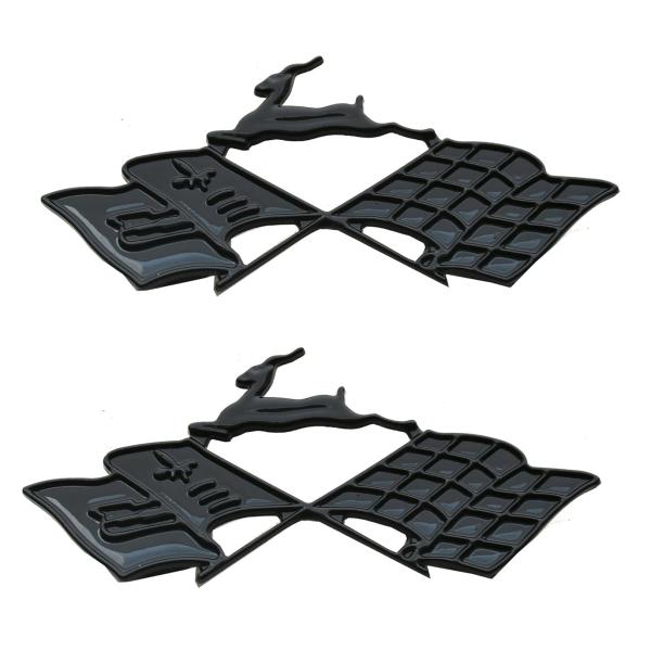 商品名: メタルインパラ SSエンブレム リアサイドクロスフラグバッジ 2個 交換用 61-62 シボレー シボレー インパラ 3780964 (光沢ブラック) 2Pcs Metal Impala SS Emblems Rear Side ...