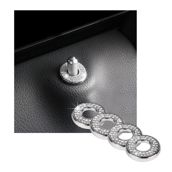 商品名:  Ziciner Bling Inner Car Door Lock Covers, 4 Pcs Rhinestones Auto Pull Rod Bolt Decoration Stickers, Sparkly Vehicl...
