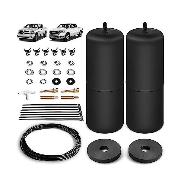 商品名: VIGOR リアエアスプリングキット 2009-2022 Ram 1500/1500クラシックピックアップに対応 最大4,000ポンドの負荷レベリング容量 (ブラック) VIGOR Rear Air Springs Kit Com...