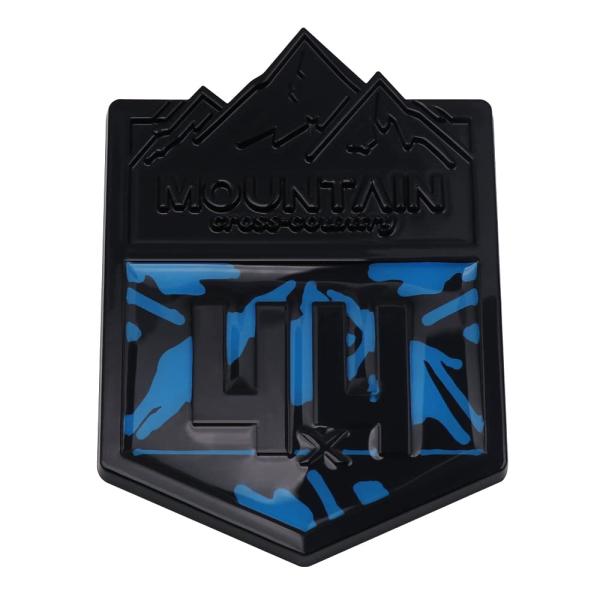 商品名:  1X Mountain 4x4 Cross Country Metal Car Sticker Off Road Racing Decal Emblem Badge Fits Off-Road Car Truck SUV (Bl...